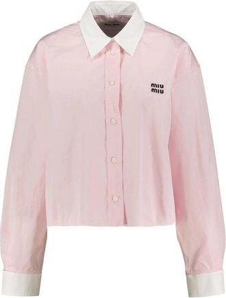Miu Miu Damen Hemdbluse aus Baumwolle POPELINE SHIRT