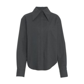 Birgitte Herskind Graues Hemd mit Breitem Kragen - - Blouses & Shirts - Damen - Gr&uuml;n - M