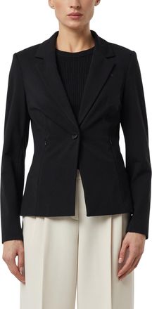 Comma Taillierter Blazer aus weichem Jersey mit Rei&szlig;verschlusstaschen