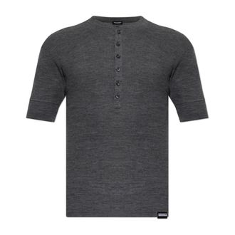 Dsquared2 Woll-T-Shirt - - Tops - Herren - Grau - S