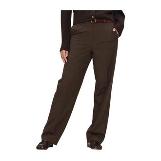 Selected Slwrelaxed Signe Mw Pant - - Trousers - Damen - Braun - XS