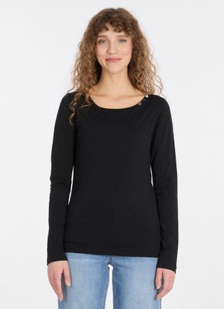 Ragwear Langarmshirt FLLORAH LONG GOTS mit s&uuml;&szlig;en Zierkn&ouml;pfen am Ausschnitt