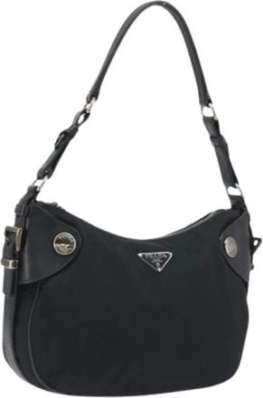 Prada Sac bandouli&egrave;re en nylon pr&eacute;-poss&eacute;d&eacute; - Femme - Pre-owned - Noir - Taille: ONE Size