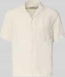 GANT Regular Fit Leinenhemd mit Brusttasche und Label-Stitching