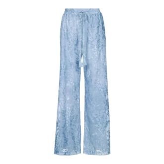 Ermanno Scervino Femme, Pantalons, Bleu, Taille: 36 FR Wide Pantalons