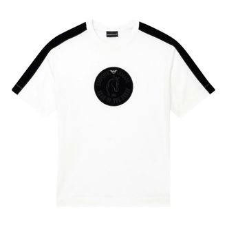Emporio Armani Homme, Tops, Blanc, Taille: L T-shirts &agrave; Manches Courtes