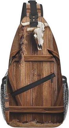 Generic Country Farm Sac &agrave; bandouli&egrave;re avec porte de grange pour homme Sac &agrave; dos de randonn&eacute;e Sac &agrave; dos de voyage