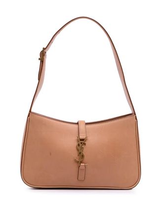 Saint Laurent sac porté épaule Le 5 a 7 Hobo en cuir de veau (2021) - Marron