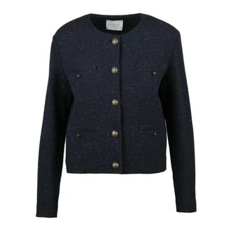 Circolo 1901 Femme, Vestes, Bleu, Taille: 36 FR Blazer Girocollo