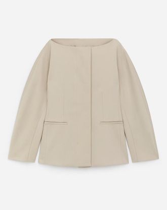 Arket Blazer Mit Weitem Ausschnitt -Beige