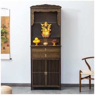 Generic Chinesischer Altarschrank Mit Sockel, Meditationsaltartisch F&uuml;r Opfergaben, Meditationsst&auml;nder F&uuml;r Spirituelle Praktiken, F&uuml;r Schlafzimmer, Wohnzimmer