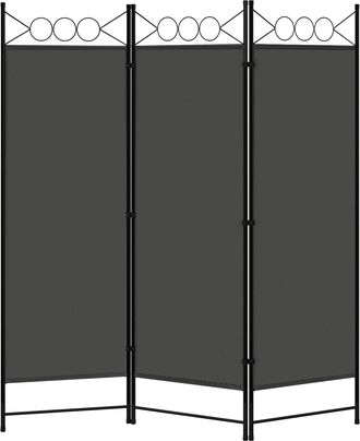 Woltu Paravent 3 Teilig 167 x 172 cm, Raumteiler klappbar freistehend Sichtschutz, Raumtrenner innen Outdoor Garten Balkon Büro, Dunkelgrau