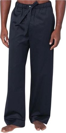 Tekla Homme, V&ecirc;tements de nuit et de d&eacute;tente, Bleu, Taille: L Pantalon en Popeline