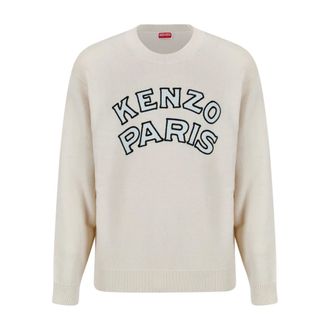 Kenzo Homme, Pulls, Beige, Taille: XL Pull Embl&egrave;me Paris