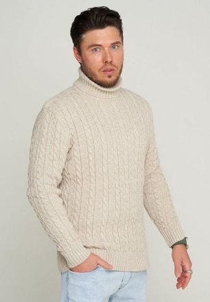 Carisma Rollkragenpullover CRMUS Grobstrick Zopf-Muster
