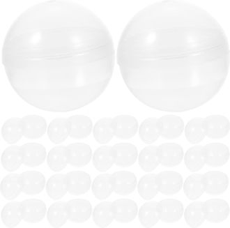 Milisten 100 Stücke Plastikkugeln Zum Befüllen Befüllbare Kugel Acrylkugeln Transparente Kunststoffkugeln Spiel Kugeln Eier Kapsel Spielzeug für Geburtstag Kin