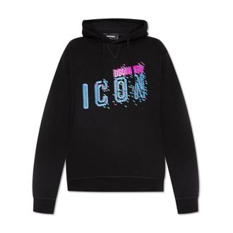 Dsquared2 Pixelated Logo Hoodie f&uuml;r M&auml;nner - - Sweatshirts & Hoodies - Herren - Blau - L