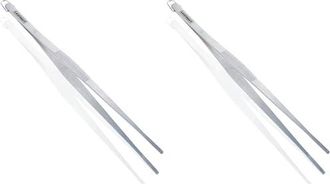 Leifheit K&uuml;chenpinzette 20cm, zum liebevollen Dekorieren und Anrichten, K&uuml;chenzange zum Wenden von Steaks, Grillzange, rostfreie Kochpinzette aus Edelstahl, sp