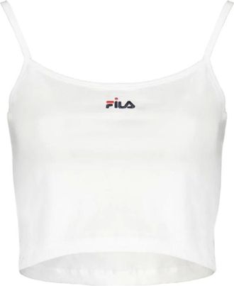 Fila Femme, Tops, Blanc, Taille: 42 FR Loni Cropped Spaghetti Top