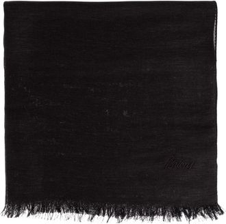 Brioni Homme, Accessoires, Brun, Taille: ONE Size &Eacute;charpe M&eacute;lange Lin et Soie