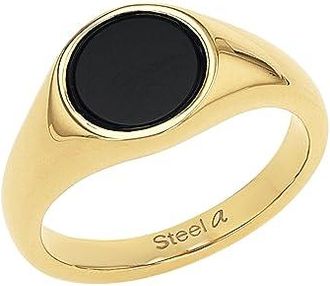 Amor Bague Cupidon en acier inoxydable Bagues unisexes pour hommes pour femmes, noir, livré dans une boîte cadeau de bijoux, 2037305