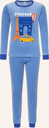 Petit Bateau Petit Bateau Schlafanzug Aus Nicki blau