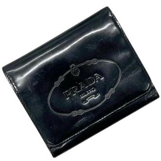 Prada unisex, Pre-owned, Noir, Taille: ONE Size Portefeuille Tri-fold Pre-owned