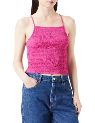 Only Damen Onlnova Lux Strap Lexi Solid Ptm Top, Very Berry, XS EU