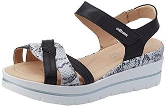 Rohde Femme Venezia Sandales, Noir (90), 37 EU Étroit