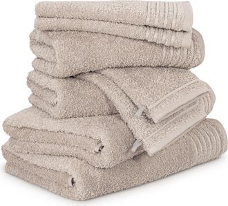 M&ouml;ve Handtuchset New Classic 8-TLG Handt&uuml;cher - 2X 20x15 cm + 2X 30x50 cm + 2X 50x100 cm + 2X 67x140 cm, 100% Baumwolle, Cashmere