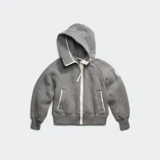 Canada Goose Chilliwack Fleece-Bomberjacke mit White Disc (Weiblich, Greige, L)
