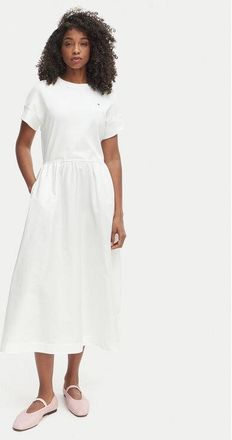 Tommy Hilfiger Kleid f&uuml;r den Alltag WW0WW51148 Wei&szlig; Regular Fit