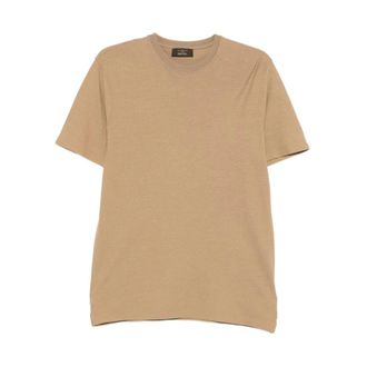Zanone Cotton T-shirt - - Tops - Herren - Beige - 4XL
