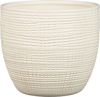 Scheurich Corteza, Blumentopf aus Keramik, Farbe: Vainilla, 18,8 cm Durchmesser, 16,9 cm hoch, 3,4 l Vol