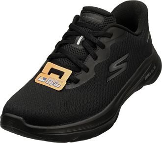 Skechers Damen Go Walk 8 Nadia Sneaker, Black Textile/Black Trim, 40.5 EU