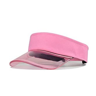 Generic Casquette de baseball tendance pour femme avec visi&egrave;re pare-soleil transparente 2026 avec design de couleur unie, rose, Taille unique