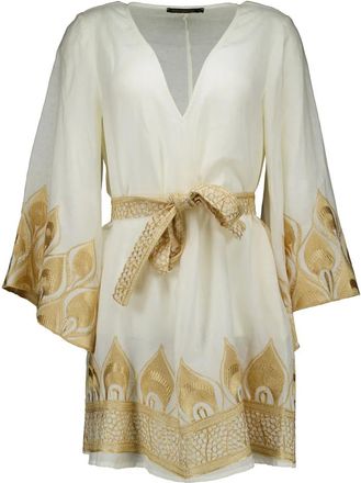 Greek Archaic Kori Femme, Blouses et Chemises, Blanc, Taille: 42 FR 203384 Kimono