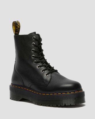 Dr. Martens Jadon III Pisa Plattform Stiefel, Leder Schuhe in Schwarz, Größe: 36