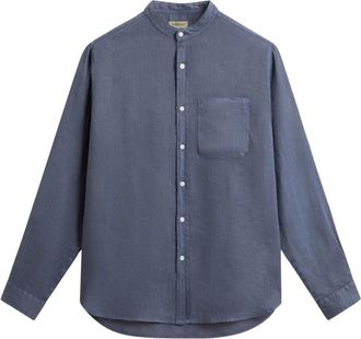 Woolrich Homme, Chemises, Gris, Taille: S Camicia in lino
