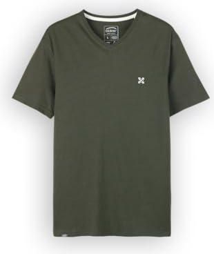 Oxbow Tee-shirt uni col V 4flo brodé TIVE Hiver 2025 Manches courtes, Col V, Uni