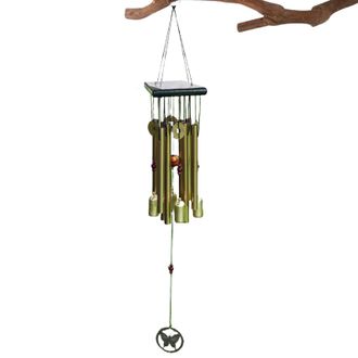 Generic T&uuml;r-Windspiel, Windspiel - Windspiele aus und Aluminiumrohre von 66 cm, Dekoration f&uuml;r den Garten, Sympathie Melodie, Schmetterling, Kupfer, tiefer To
