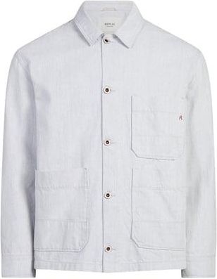 Replay Veste col classique en serg&eacute; de coton