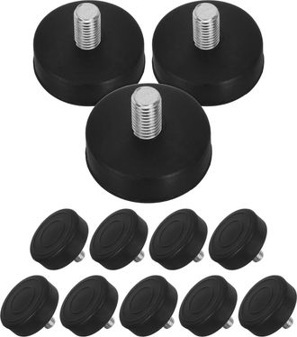 DOITOOL Verstellbare M&ouml;belf&uuml;&szlig;e M10 aus Gummi 43mm rutschfeste Antivibrations Puffer f&uuml;r M&ouml;bel und Maschinen Bodenschoner f&uuml;r Unebene B&ouml;den