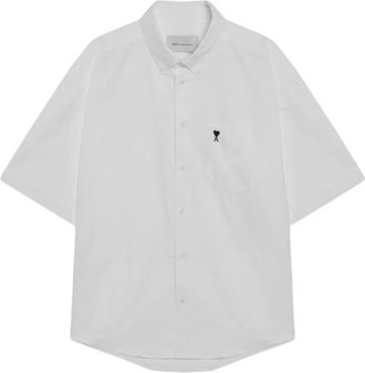 Ami Homme, Chemises, Blanc, Taille: L Short Sleeve Chemises