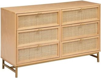 Atmosphera Atmosphera Créateur dIntérieur - Commode Rayo 6 Tiroirs - Meuble de Rangement en Bois pour Chambre, Salon, Bureau - L120 x H74,5cm