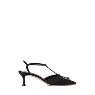 Manolo Blahnik Escarpins Takal en serg&eacute; avec boucle bijou - Femme - Chaussures - Noir - Taille: 38 EU