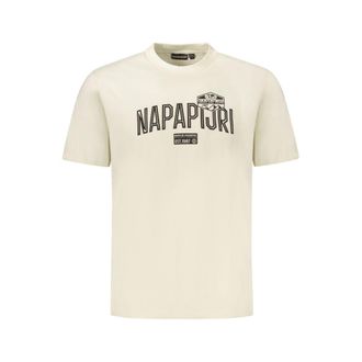 Napapijri Beige Baumwoll Herren T-Shirt