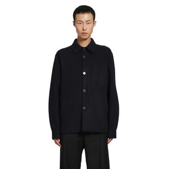 Harris Wharf London Wool Cashmere Shirt Jacket