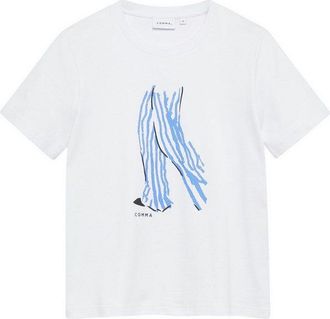 Comma Kurzarmshirt T-Shirt T-Shirt mit Artwork