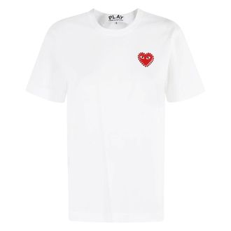 Comme Des Gar&ccedil;ons Femme, Tops, Blanc, Taille: 36 FR Heart T-Shirt